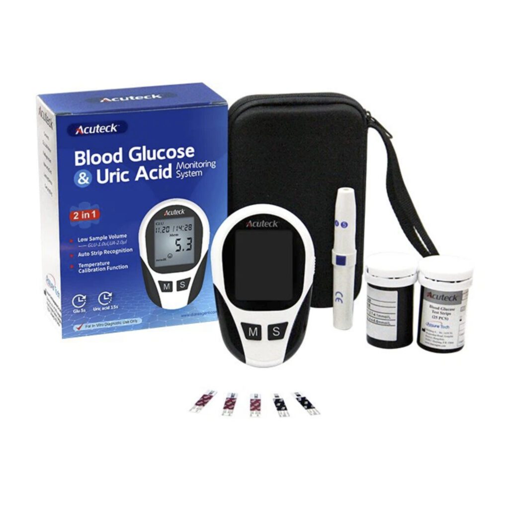 Acuteck 2 in 1 – Bi-Function Blood Glucose and Uric Acid Monitor – 3zbio